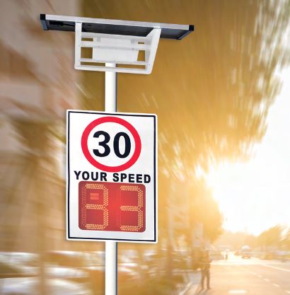 Solar Road Signs and Road Markers : Solar radar speed sign